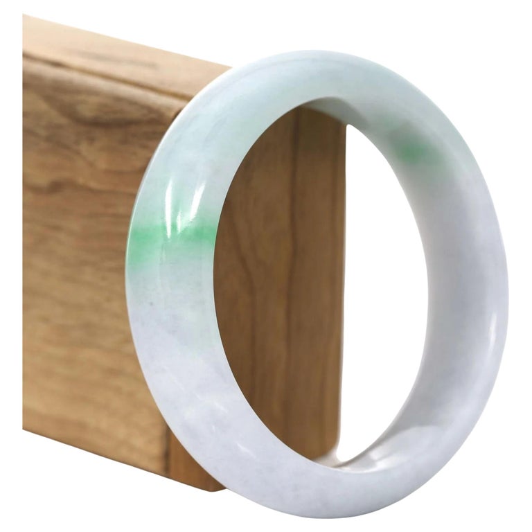 High Quality Natural Light Lavender- Green Jadeite Jade Bangle Bracelet ...