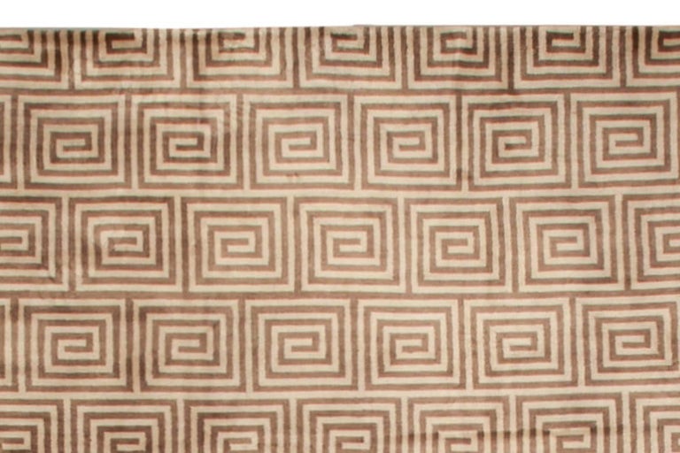 High-Quality Prism Art Deco Style Handmade Silk Rug by Doris Leslie ...