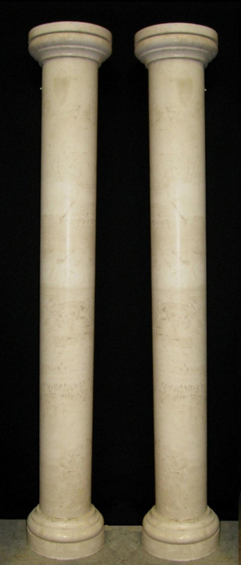 High Roman Style Carved Beige Marble Columns at 1stDibs | roman style ...