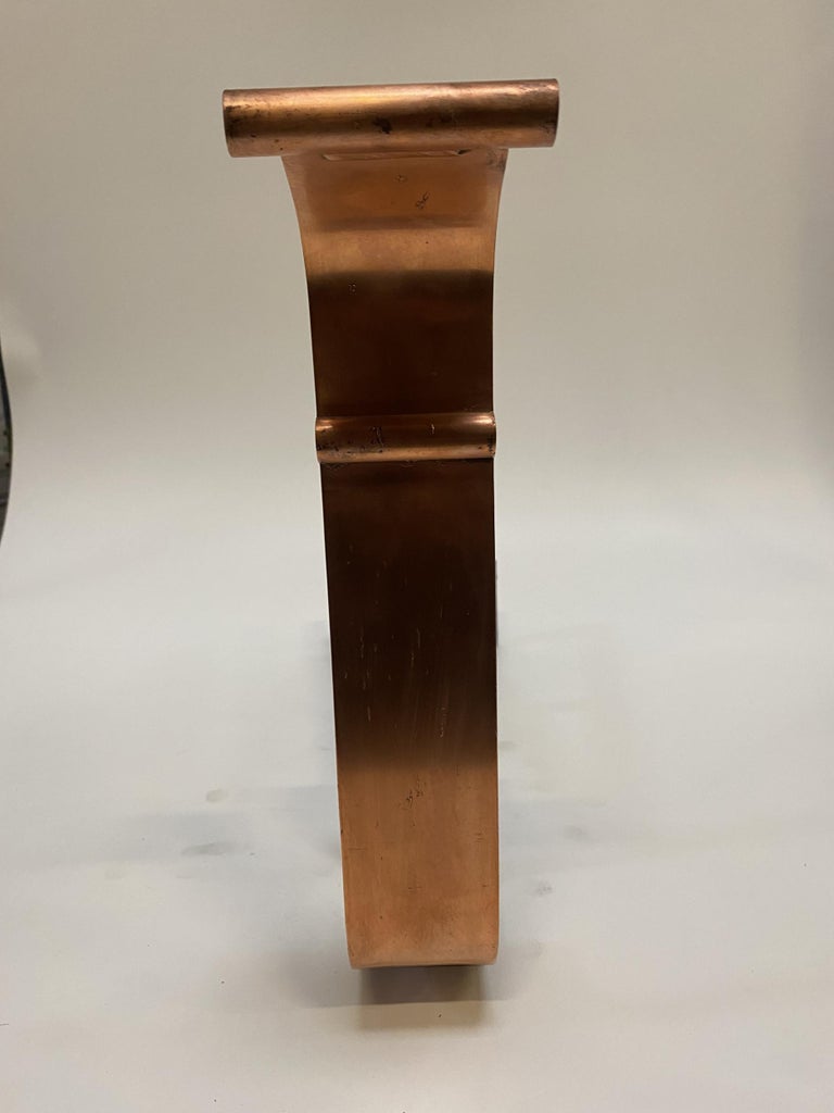 High Style Art Deco Modernist Copper and Iron Firedogs / Andirons ...