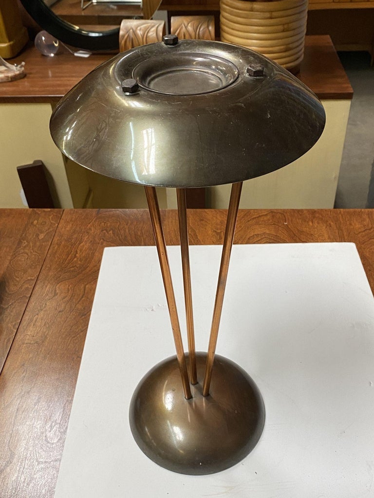 High Style Machine Age Bronze and Copper Art Deco Ashtray For Sale at ...