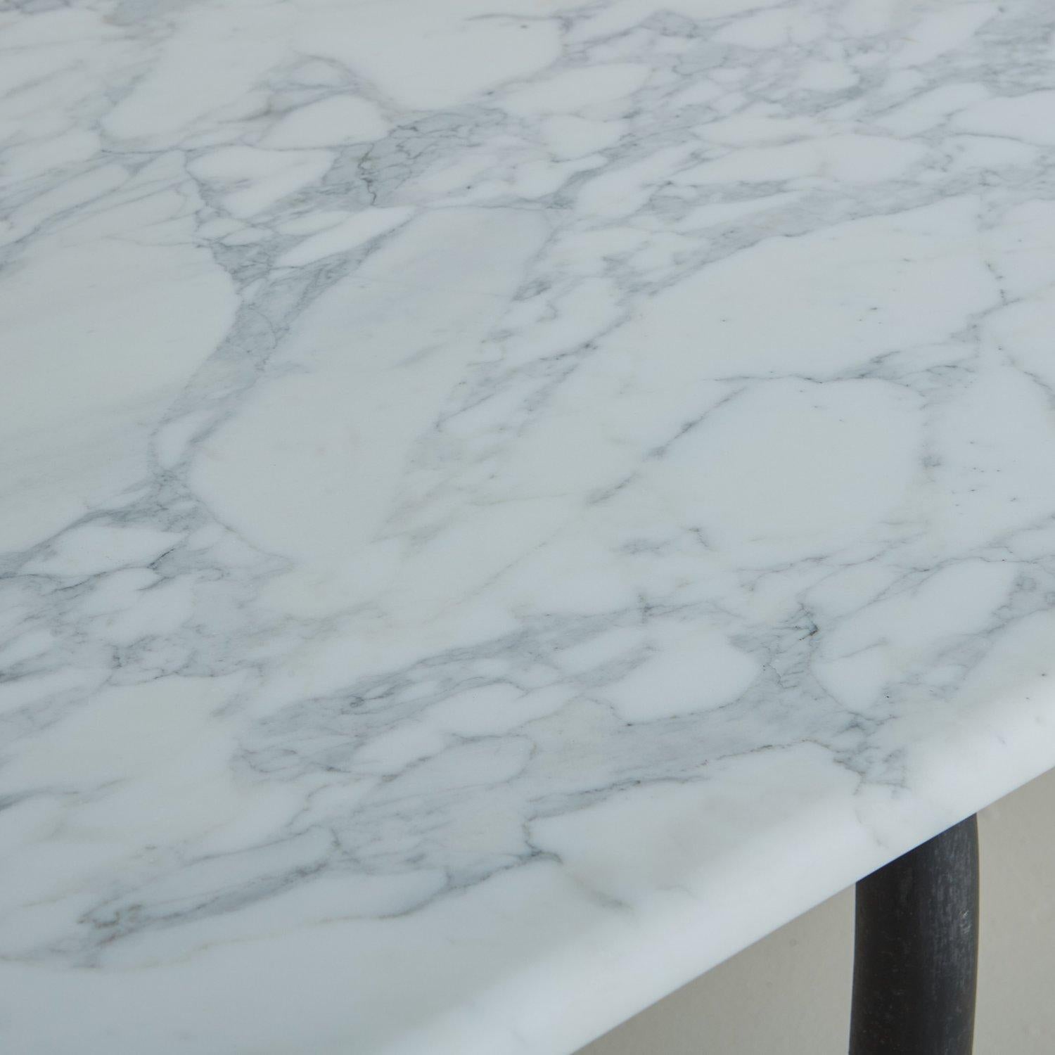 High Table with Calacatta Marble Top by Joseph D’Urso for Knoll, 1990s ...