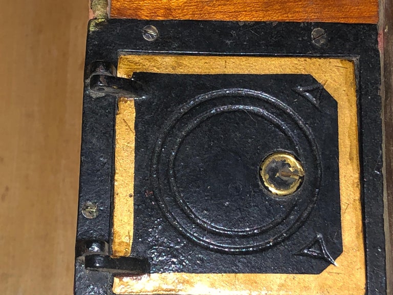 High Victorian Working Floor Safe Secret Compartment and Key For Sale ...