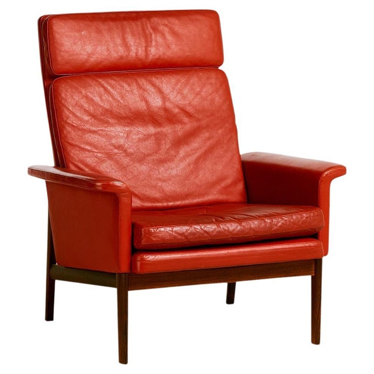 Highback Jupiter Lounge Chair in Rosewood by Finn Juhl For Sale at 1stDibs