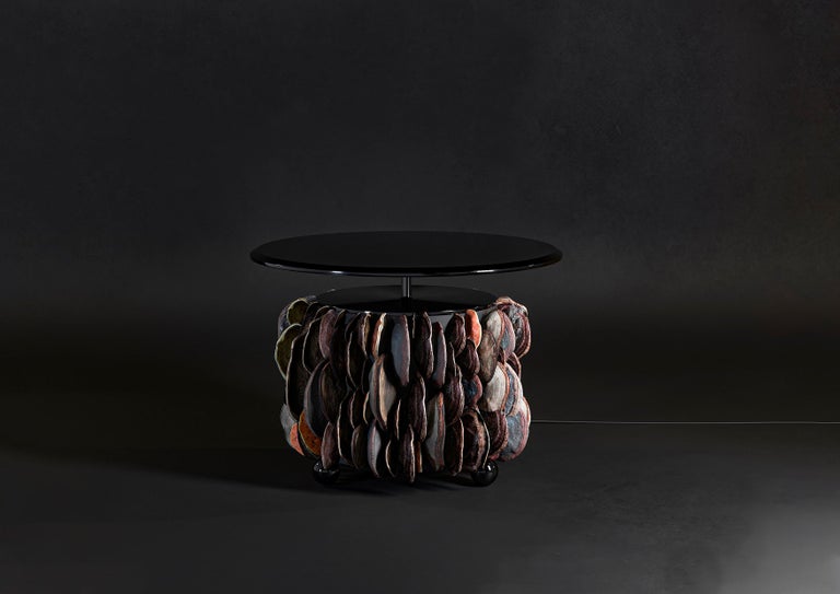 Highend Center Table Mushrooms Collection with Black Tabletop and ...