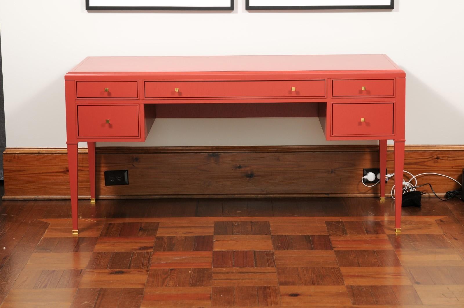 Highland House Vreeland Modern Classic Red Desk For Sale at 1stDibs ...