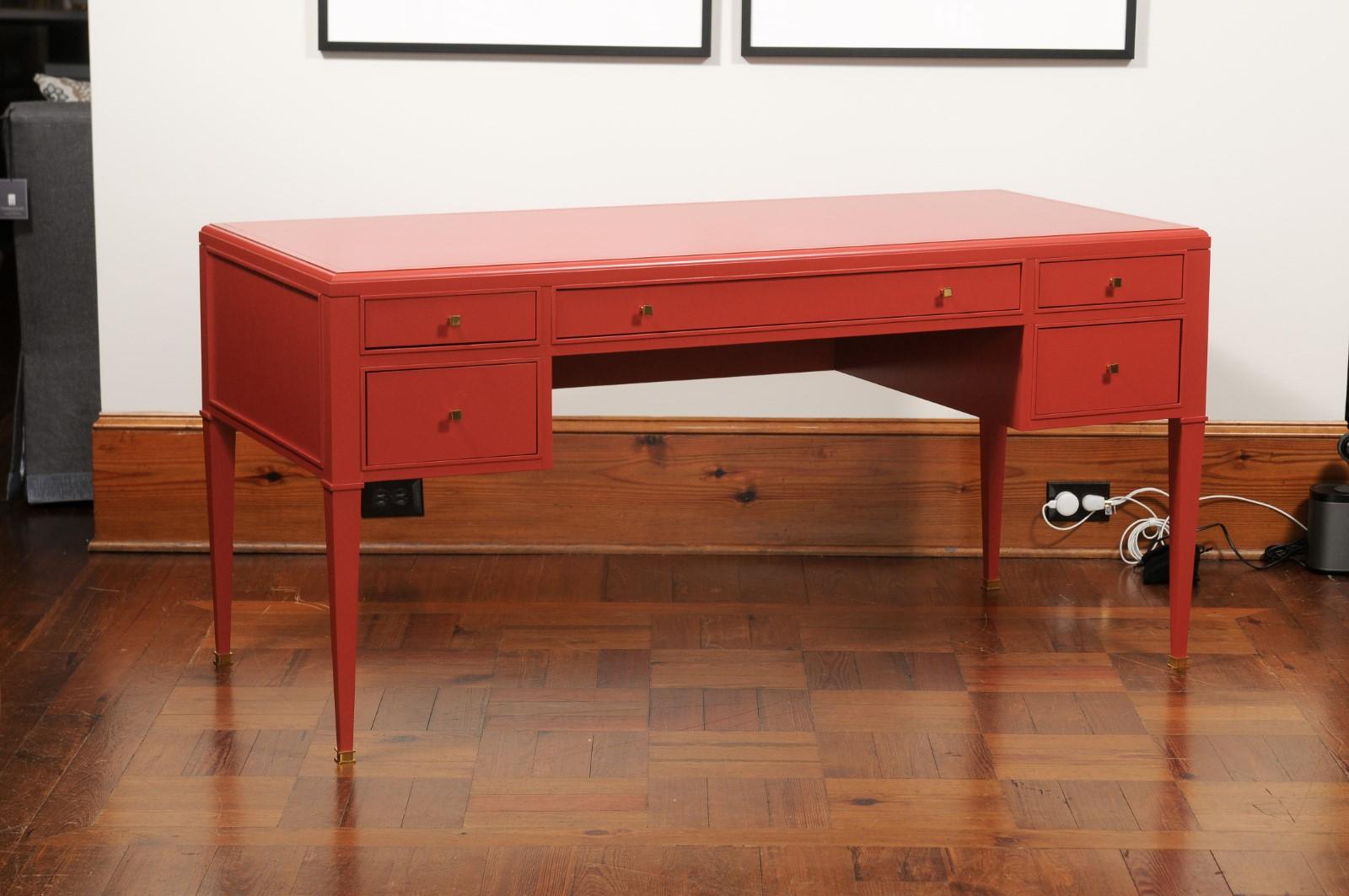 Highland House Vreeland Modern Classic Red Desk For Sale at 1stDibs ...