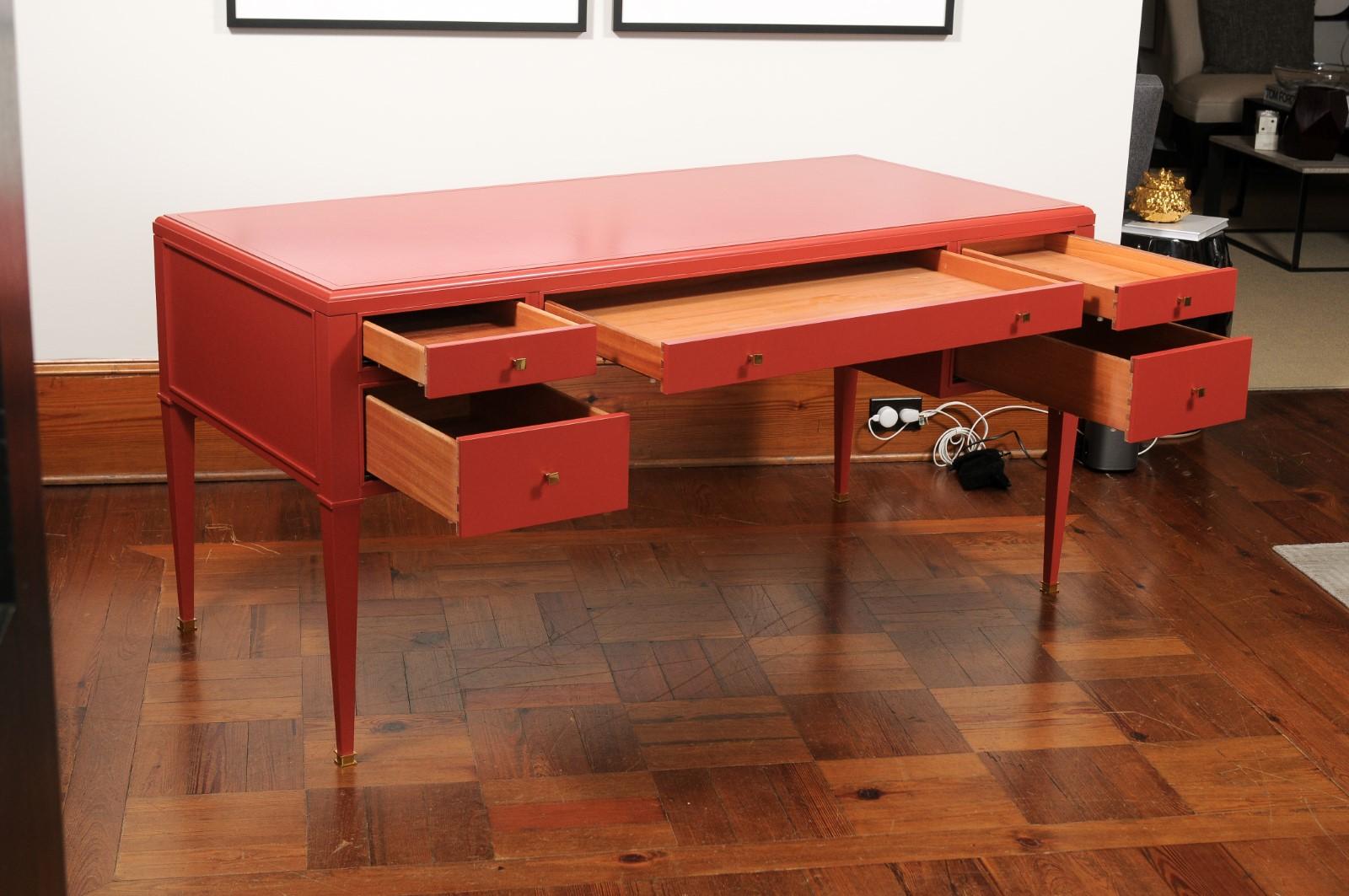 Highland House Vreeland Modern Classic Red Desk For Sale at 1stDibs ...