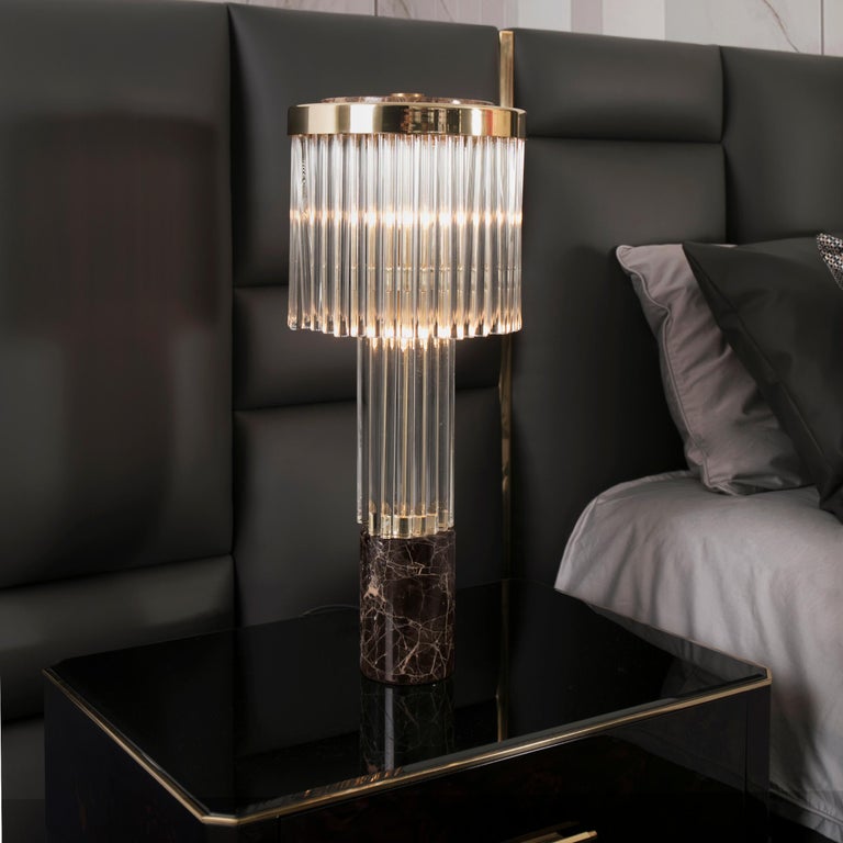 Highlight Brass High Table Lamp For Sale at 1stDibs