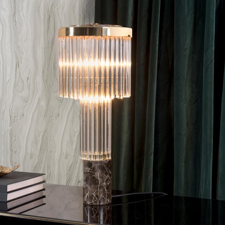 Highlight Brass High Table Lamp For Sale at 1stDibs