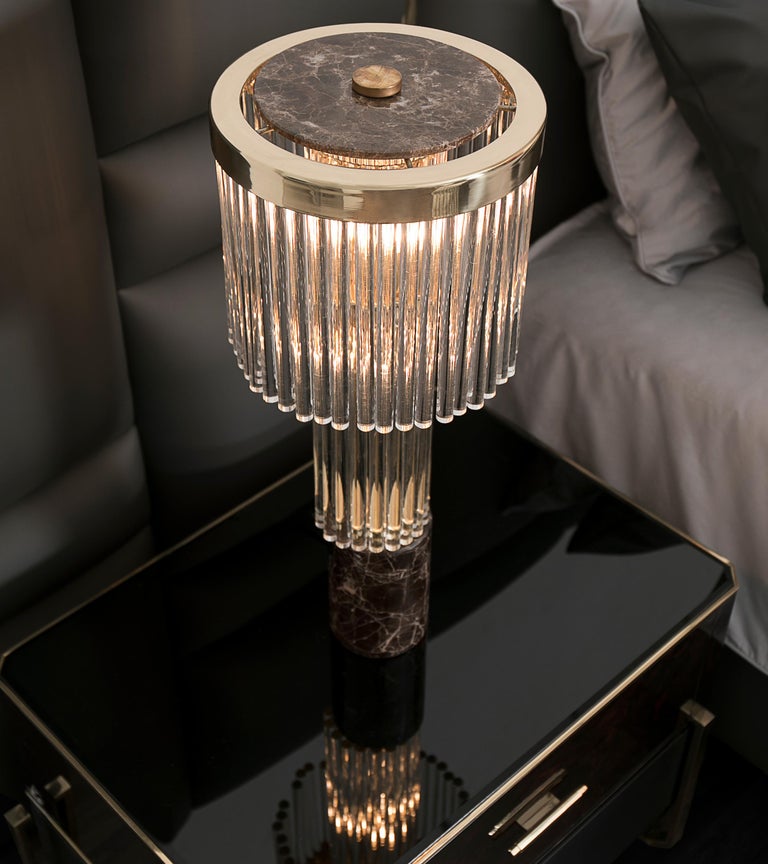 Highlight Brass High Table Lamp For Sale at 1stDibs