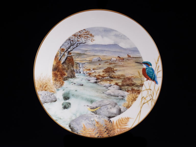 Highly Decorative Set of 4 Royal Worcester Fine Porcelain Plates For ...