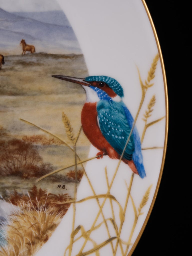 Highly Decorative Set of 4 Royal Worcester Fine Porcelain Plates For ...