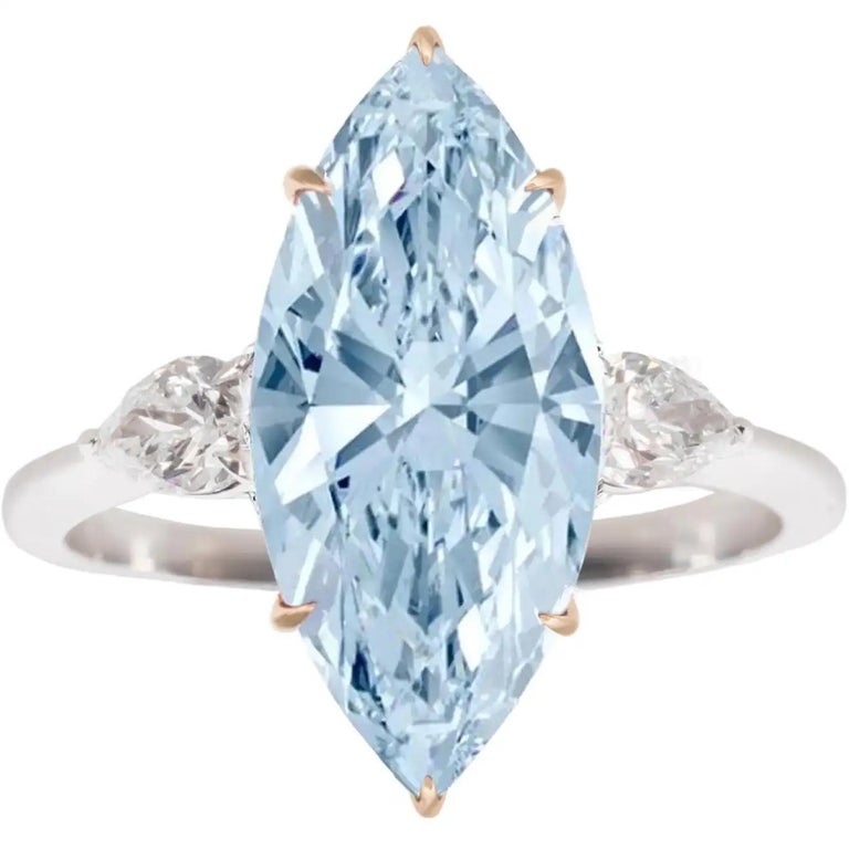 Highly Important Flawless GIA Certified Fancy Intense Blue Diamond For ...