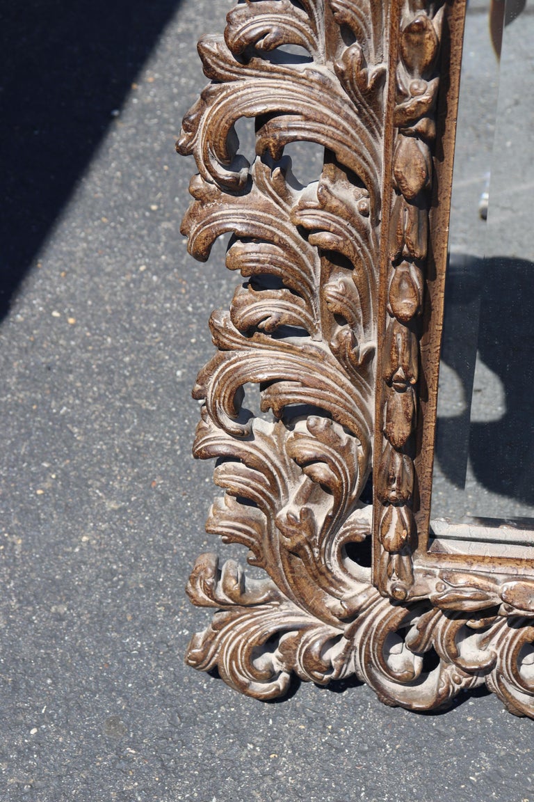 Highly Ornamented Antiqued Decorative Wall Mirror For Sale at 1stDibs
