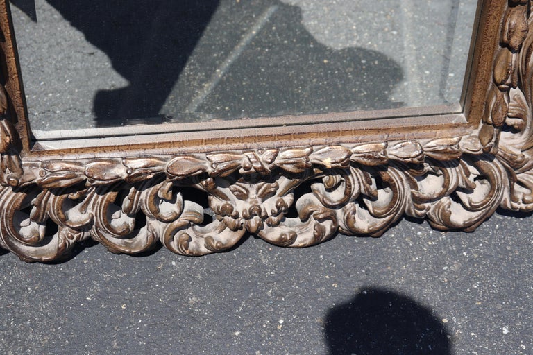 Highly Ornamented Antiqued Decorative Wall Mirror For Sale at 1stDibs