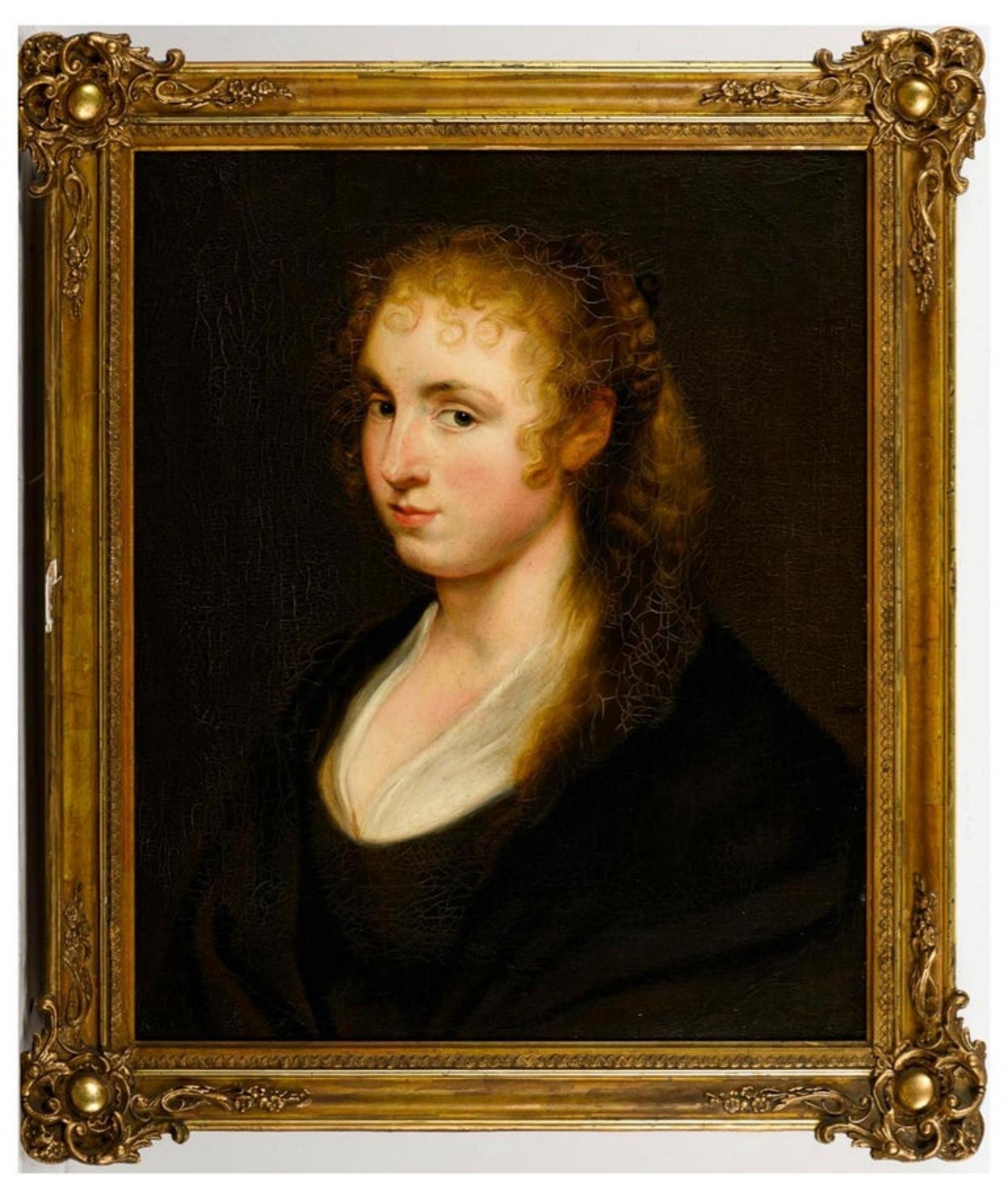 Hight Quality Flemish School "Portrait of a Woman" 17th Century at 1stDibs