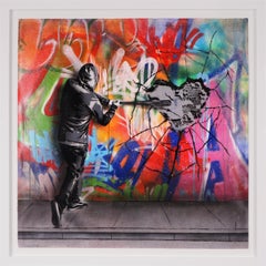 Hijack - 'Static Love' Street Art, Painting on Canvas, Unique, 2021 at ...