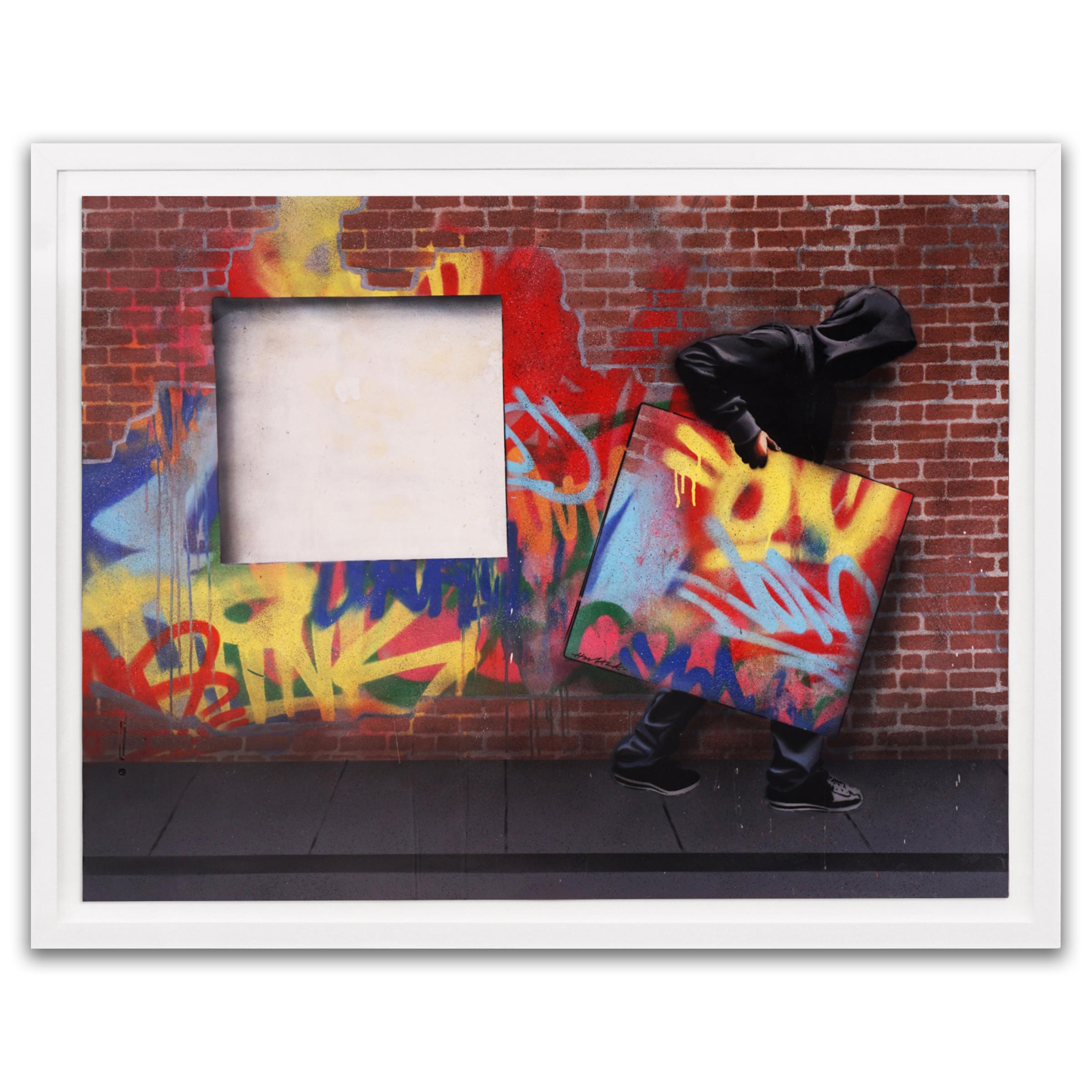 Hijack - 'Static Love' Street Art, Painting on Canvas, Unique, 2021 at ...