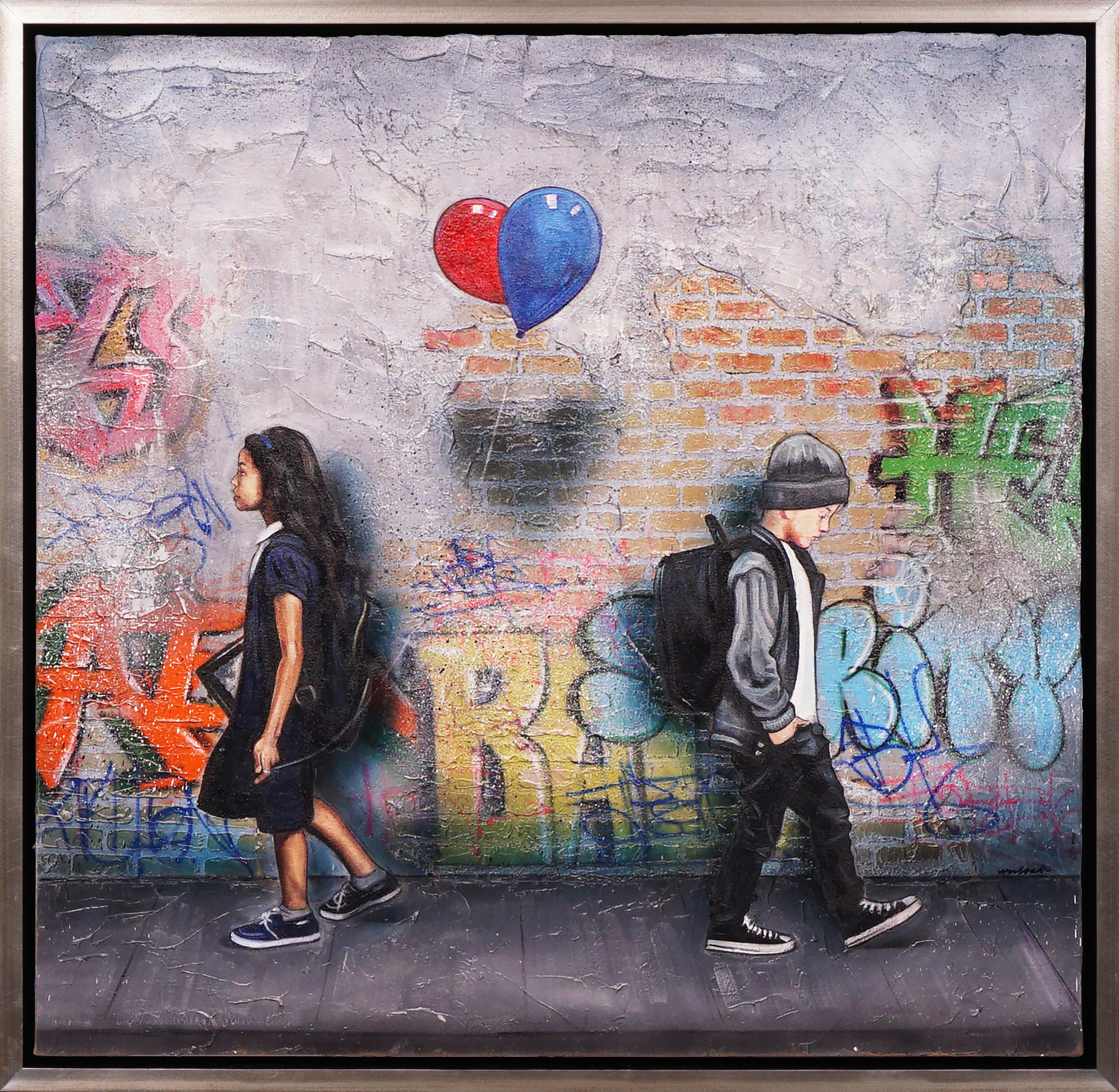 Hijack - 'Static Love' Street Art, Painting on Canvas, Unique, 2021 at ...