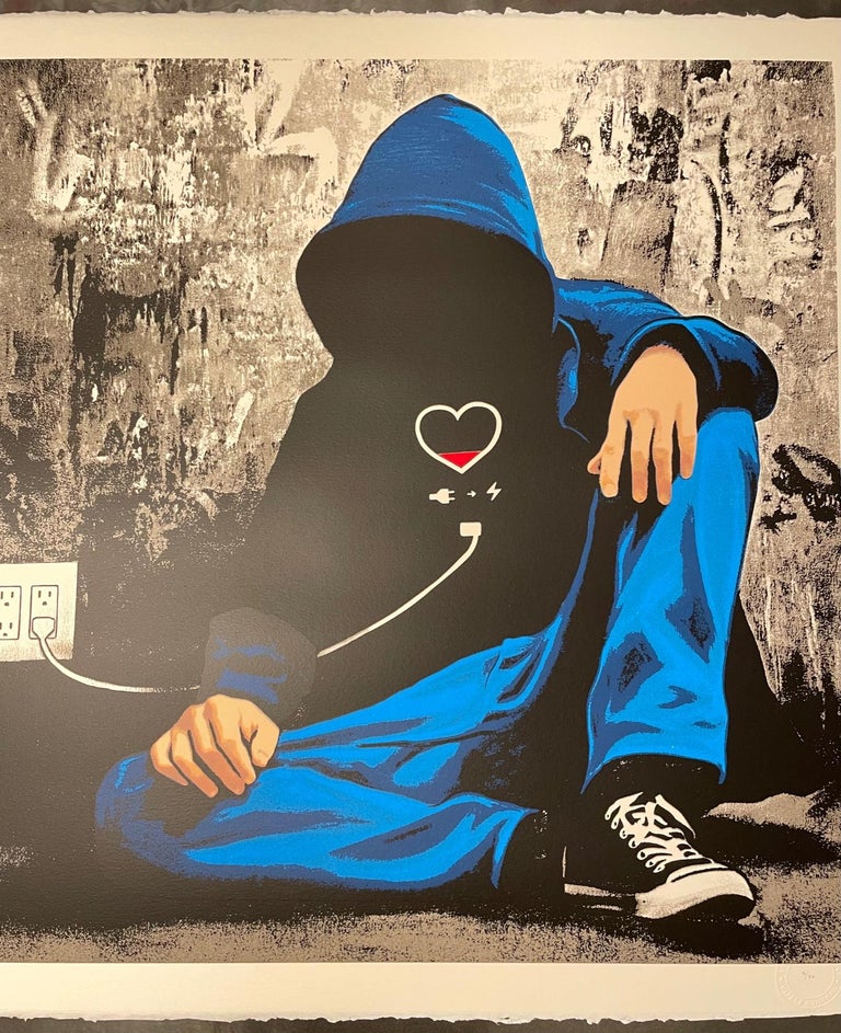 Hijack - Hijack Social Media Junkie Screen Print Mr. Brainwash Son Art ...