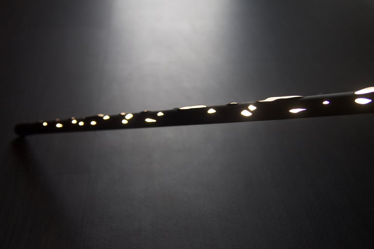 Hikari Minimalist Japanese Light Led Tube Floor or Ceiling Lamp Black ...