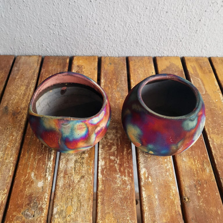 Hikari and Zen Raku Pottery Vase - Full Copper Matte - Handmade Ceramic ...