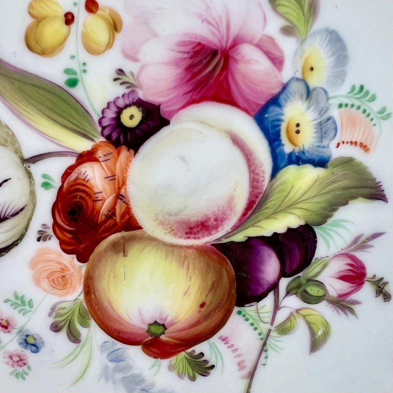 Hilditch Porcelain Plate, Apple Green, Fruits and Flowers, Rococo ...