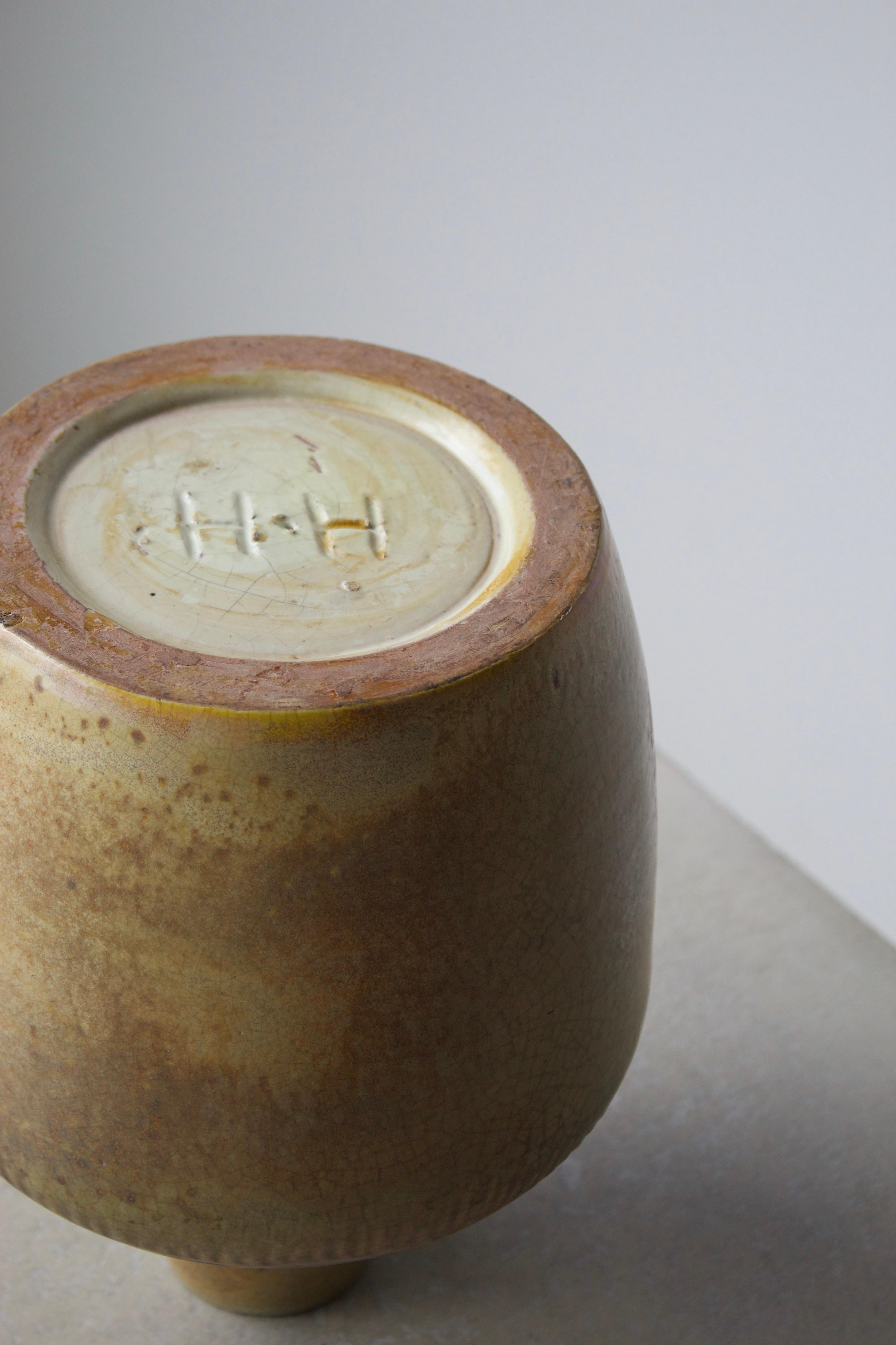Hildur Haggård, Vase, Earthenware, Artists Studio, Sweden, c. 1930s For ...
