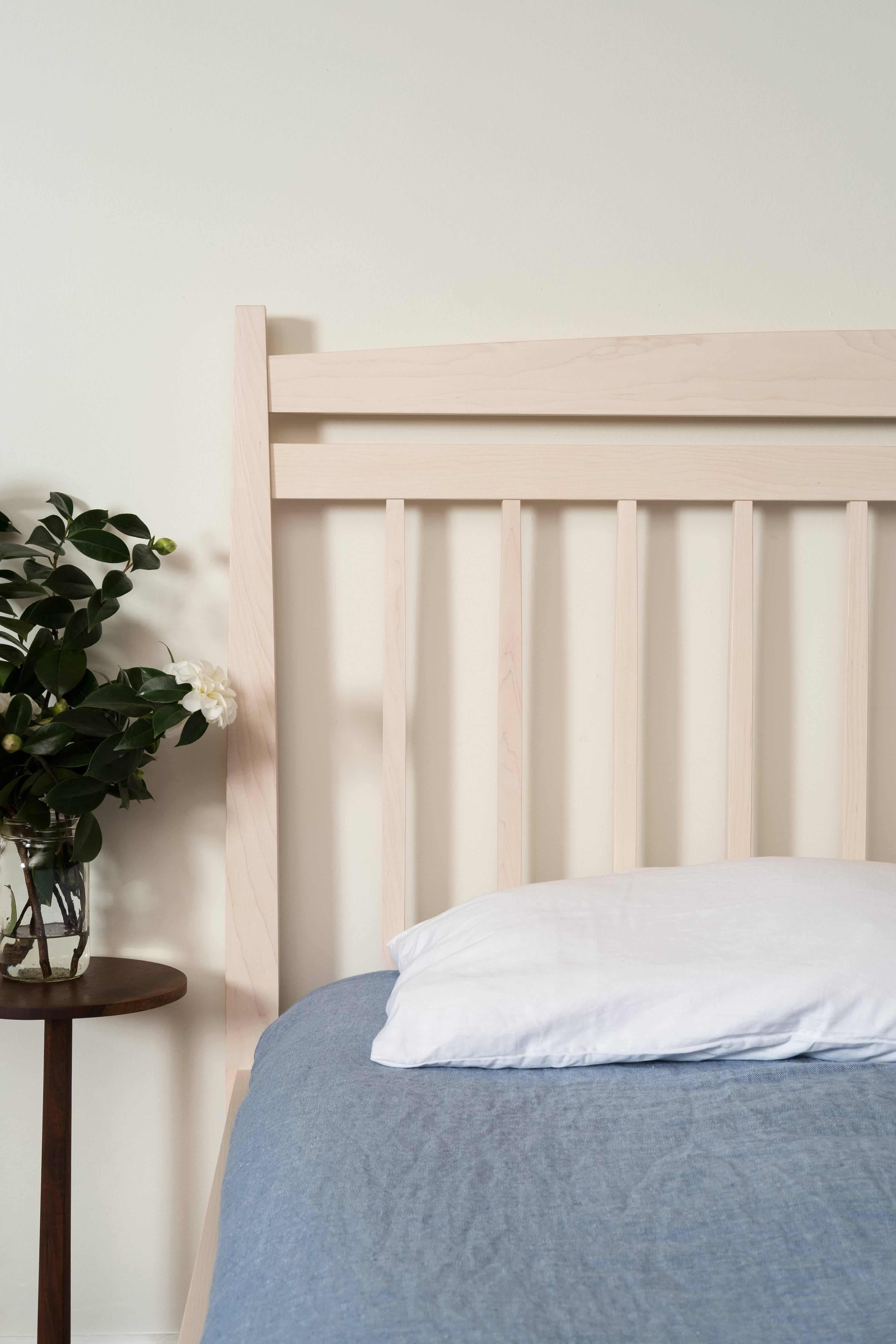 Hill Bed by Tretiak Works, Contemporary Handmade White Maple Queen Bed ...