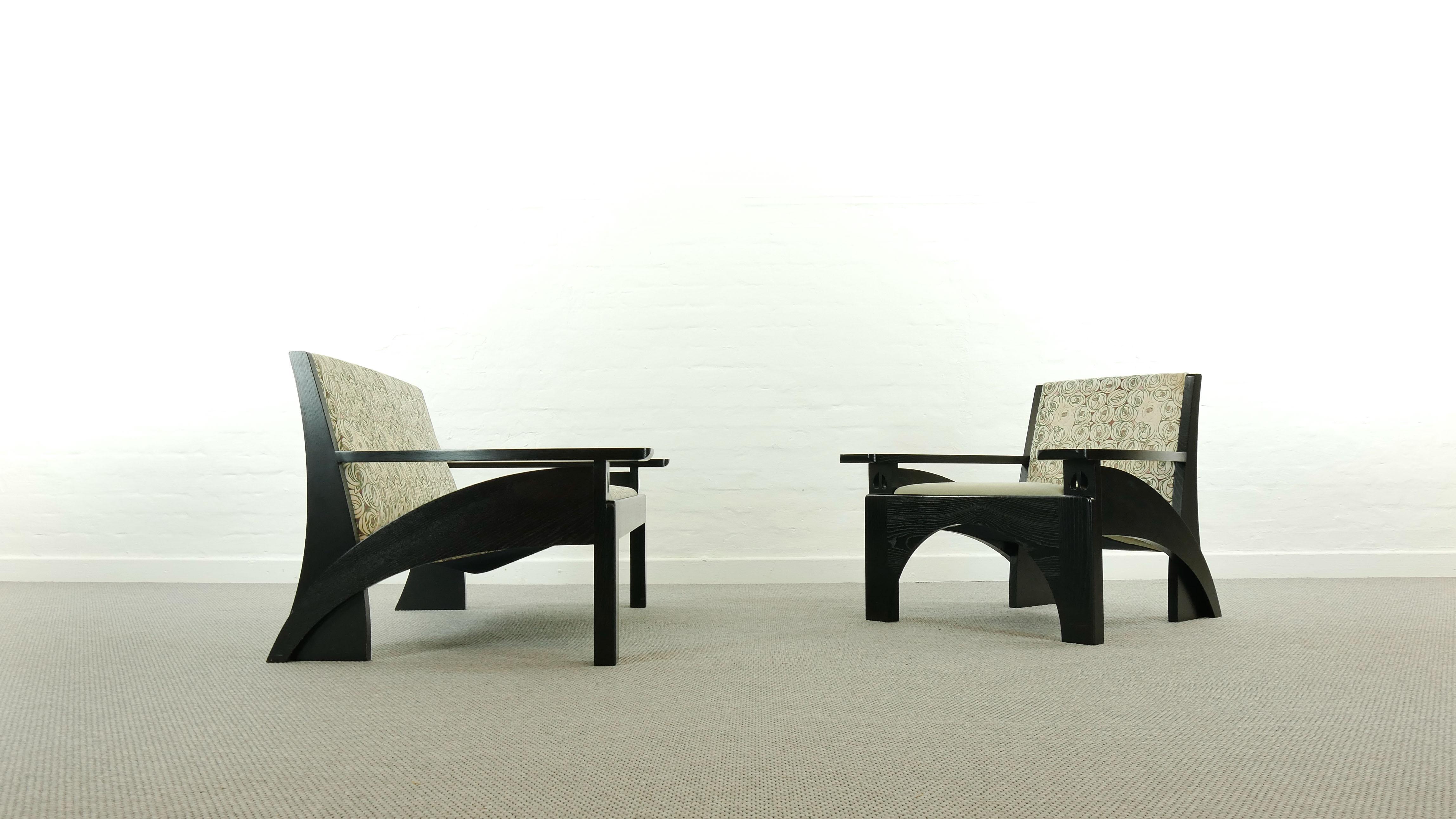 Hill House Set, Settee and Chair by Charles Rennie Mackintosh by ...