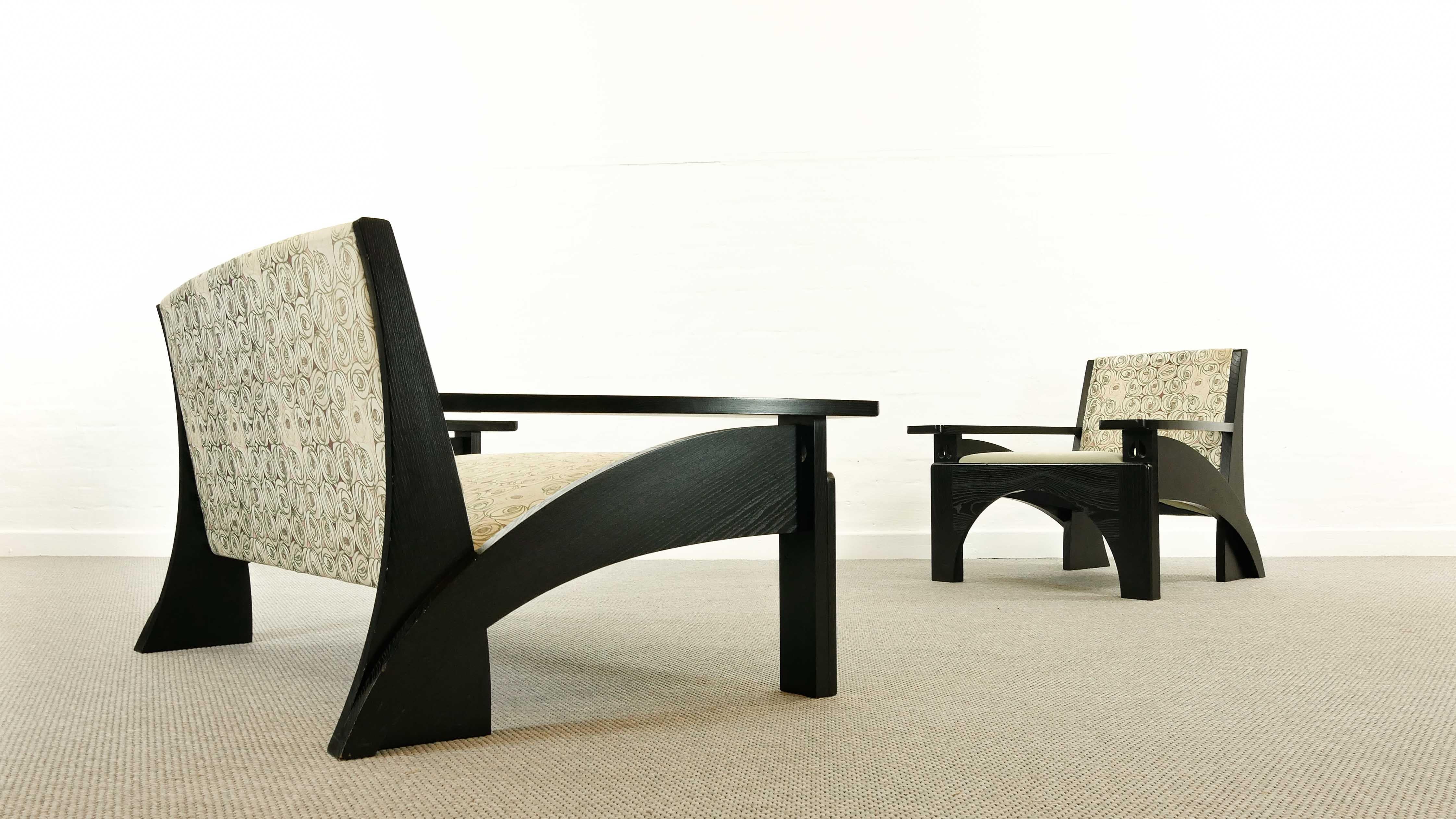 Hill House Set, Settee and Chair by Charles Rennie Mackintosh by ...