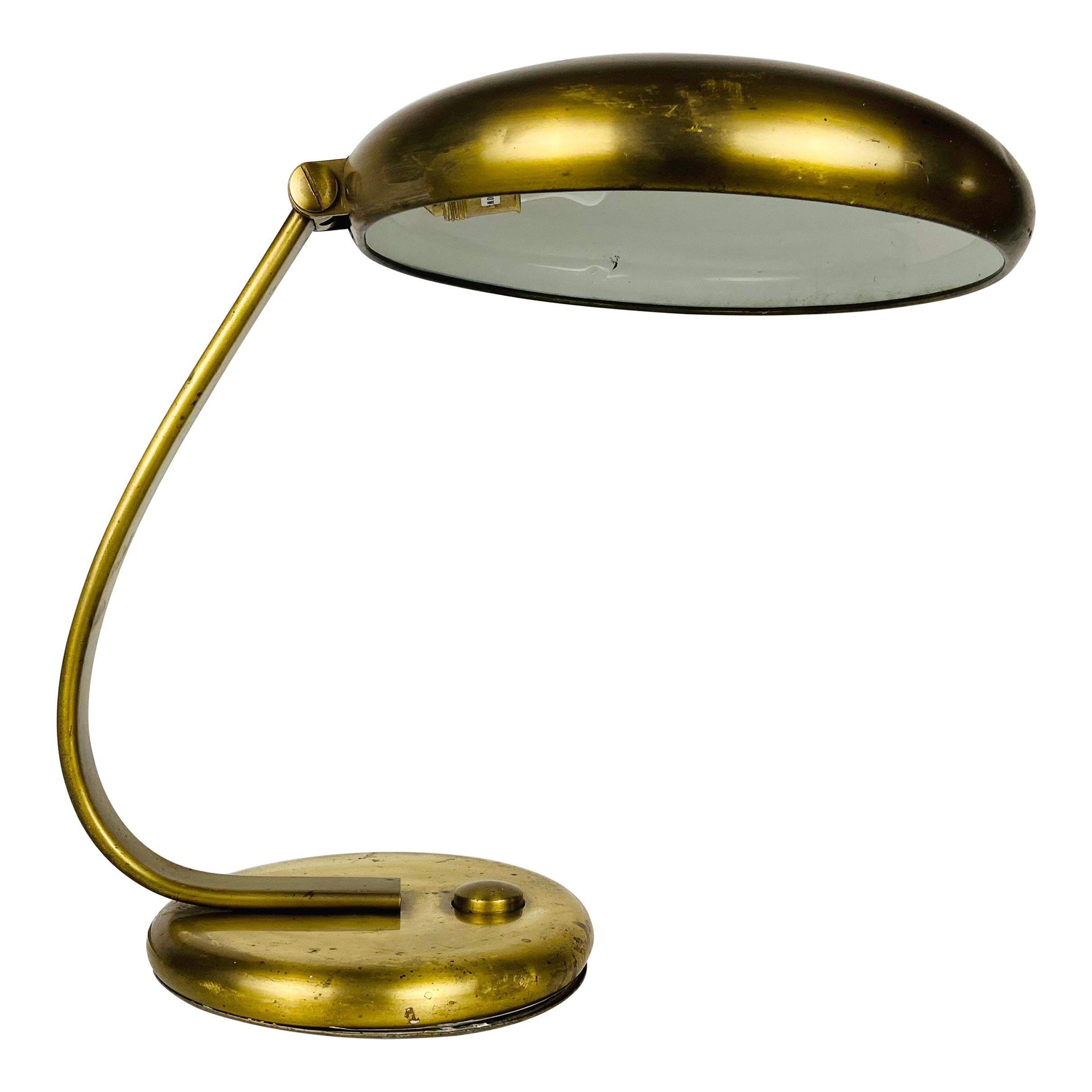 XL Bauhaus Hillebrand luxury brass tablelamp at 1stDibs