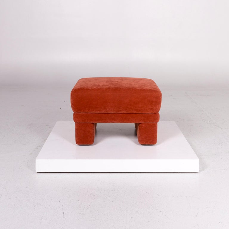 Himolla Fabric Stool Orange Rust Red For Sale at 1stDibs