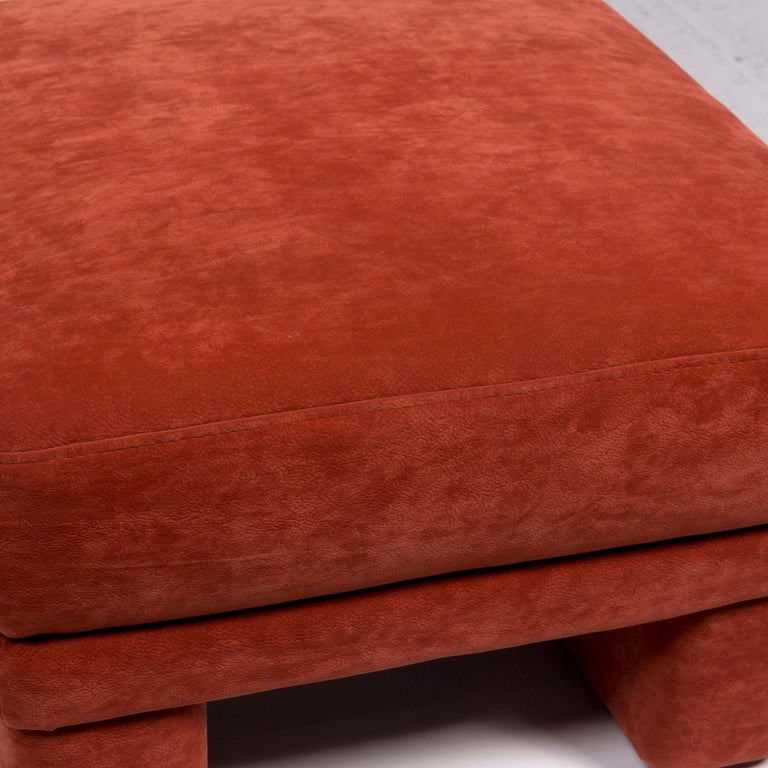 Himolla Fabric Stool Orange Rust Red For Sale at 1stDibs