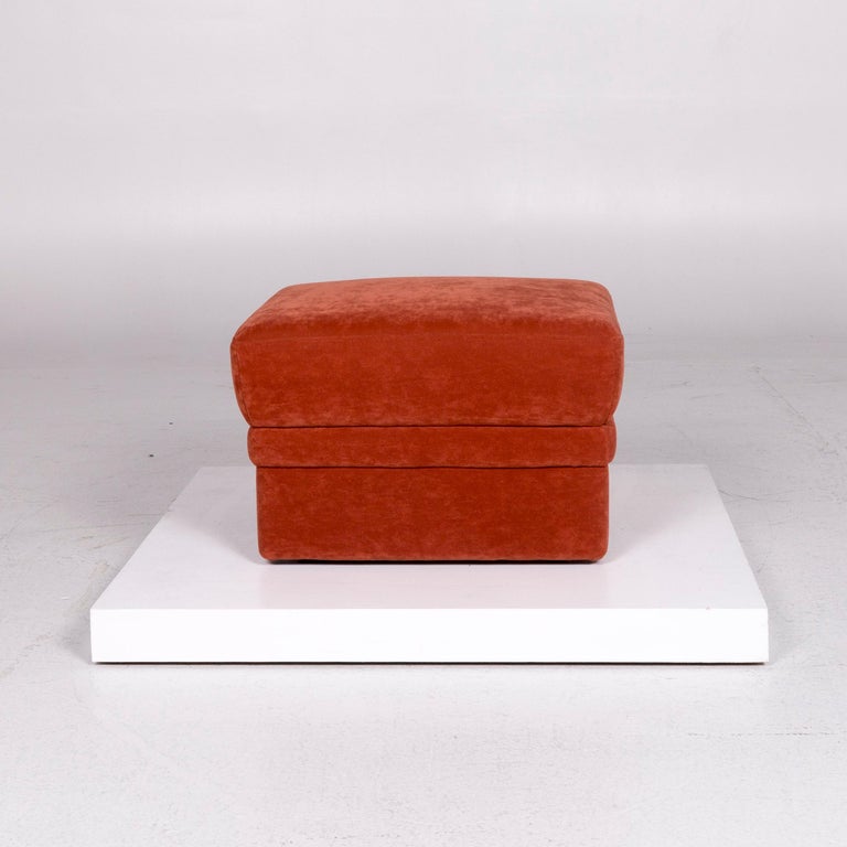 Himolla Fabric Stool Orange Rust Red For Sale at 1stDibs