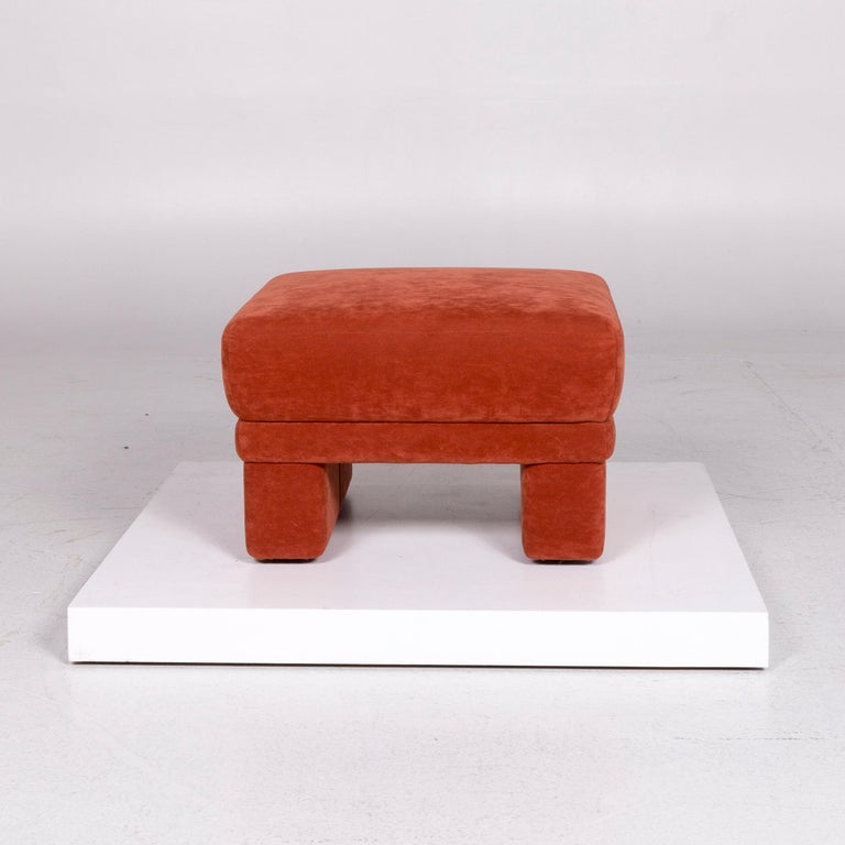 Himolla Fabric Stool Orange Rust Red For Sale at 1stDibs