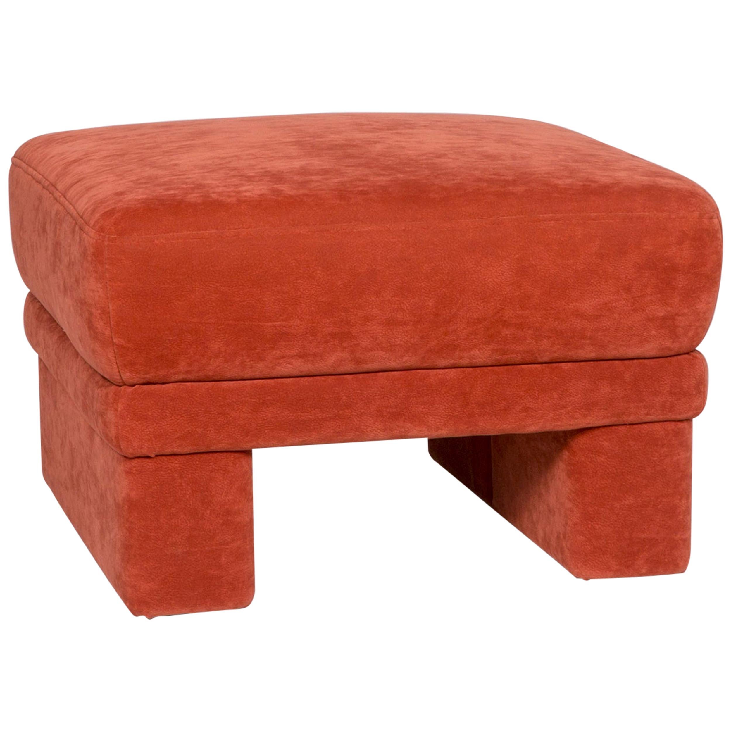 Himolla Fabric Stool Orange Rust Red For Sale at 1stDibs