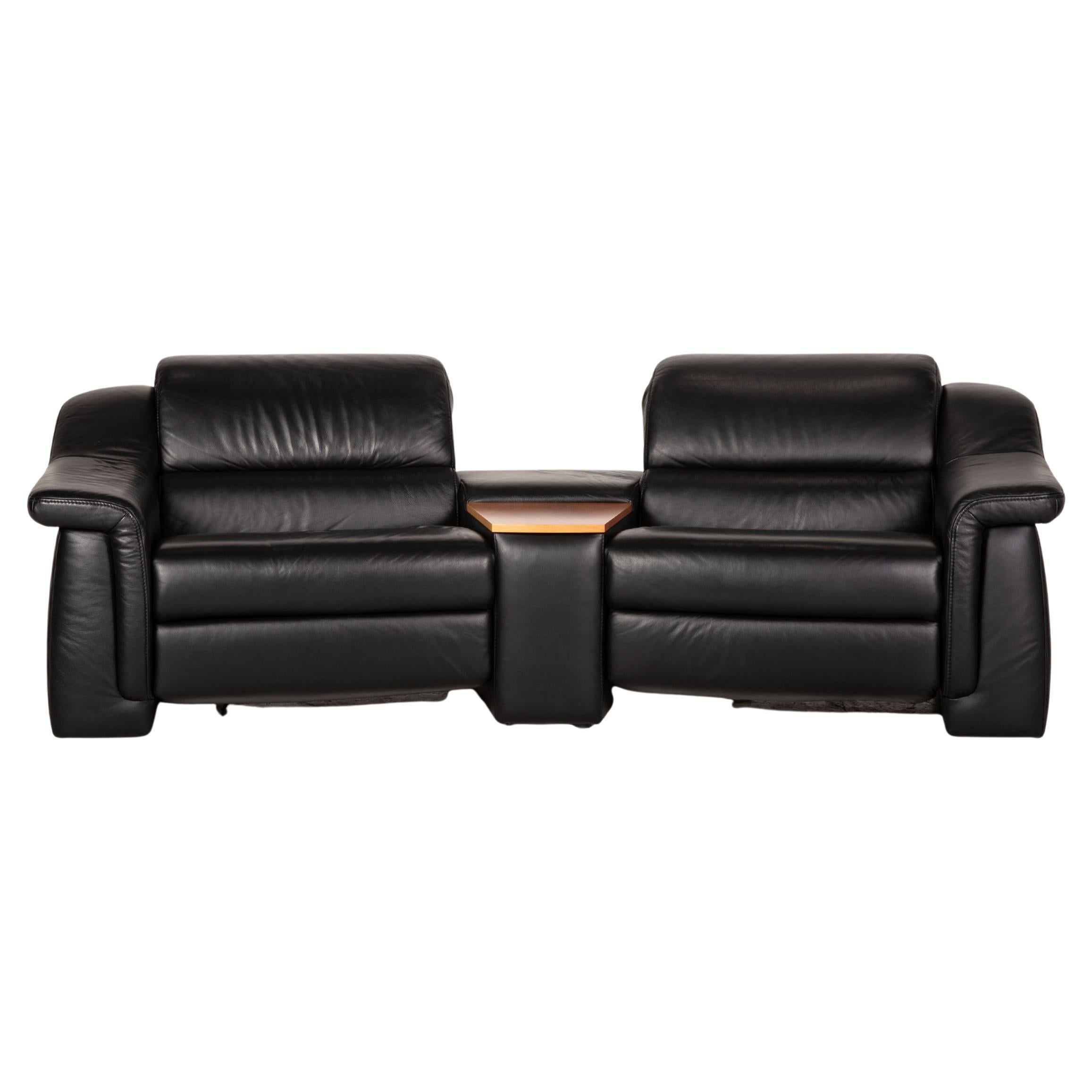 Himolla Leather Sofa Dark Brown Brown Two-Seat Function Relax Function ...