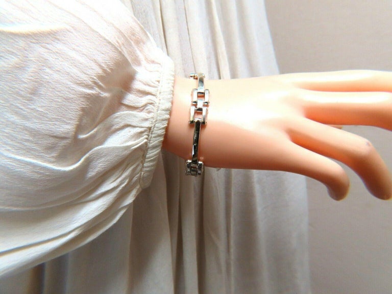 Hinge Sterling Silver Link Bracelet For Sale at 1stDibs