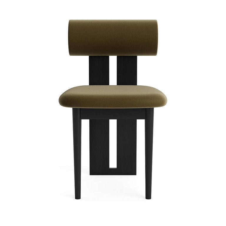 'Hippo' Chair by Norr11, Black Oak, Brussels Velvet, Olive Green For ...