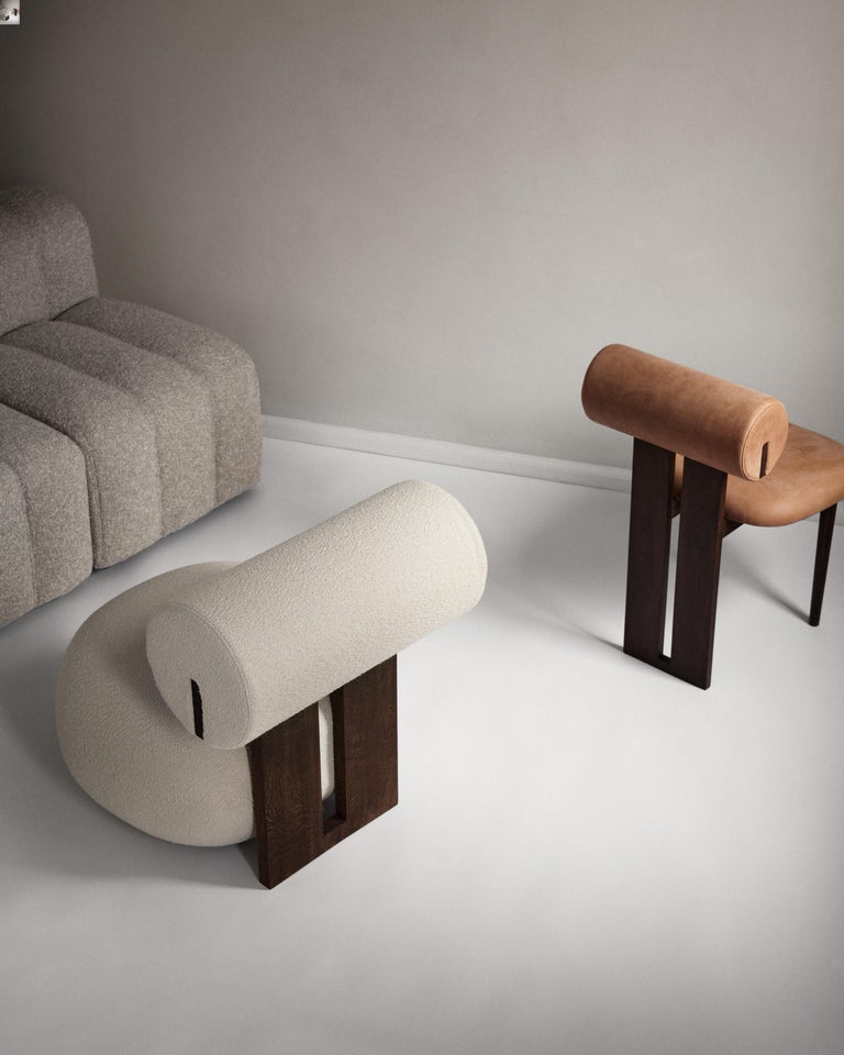 'Hippo' Chair by Norr11, Black Oak, Spectrum Leather, Mineral For Sale ...