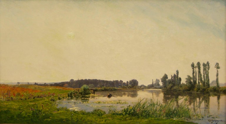 Hippolyte Camille Delpy - Ile de France, Barbizon River Scene For Sale ...