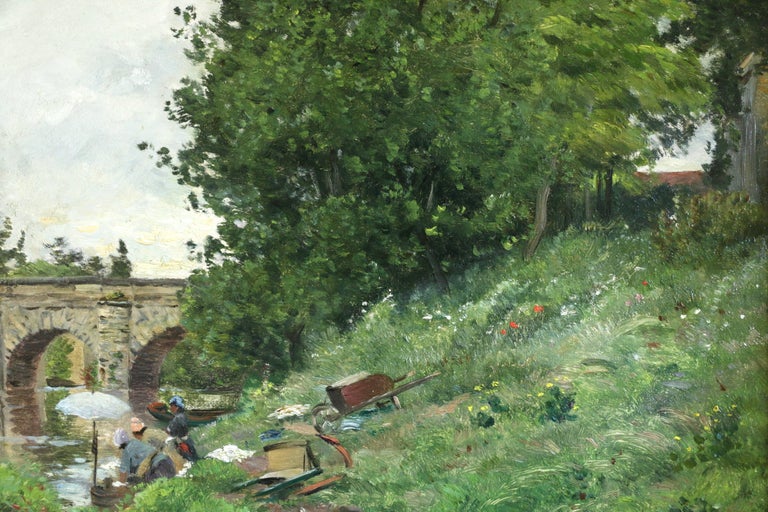 Hippolyte Camille Delpy - Lavandieres - Pont De Limay - Near Paris at ...