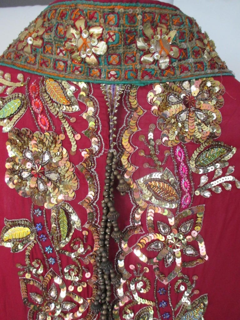 Hippy Style Gold Brocade Robe Coat For Sale at 1stDibs