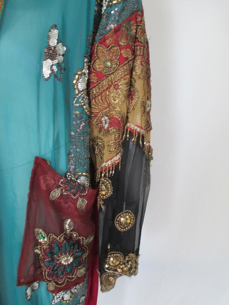 Hippy Style Gold Brocade Robe Coat For Sale at 1stDibs