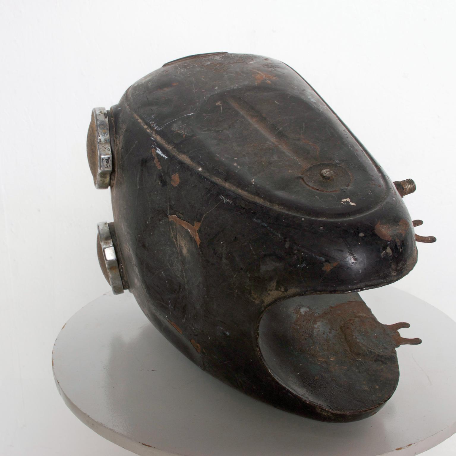 Hipster Black Vintage Motorcycle Gas Tank Dual Cap Mod 1960s at 1stDibs ...