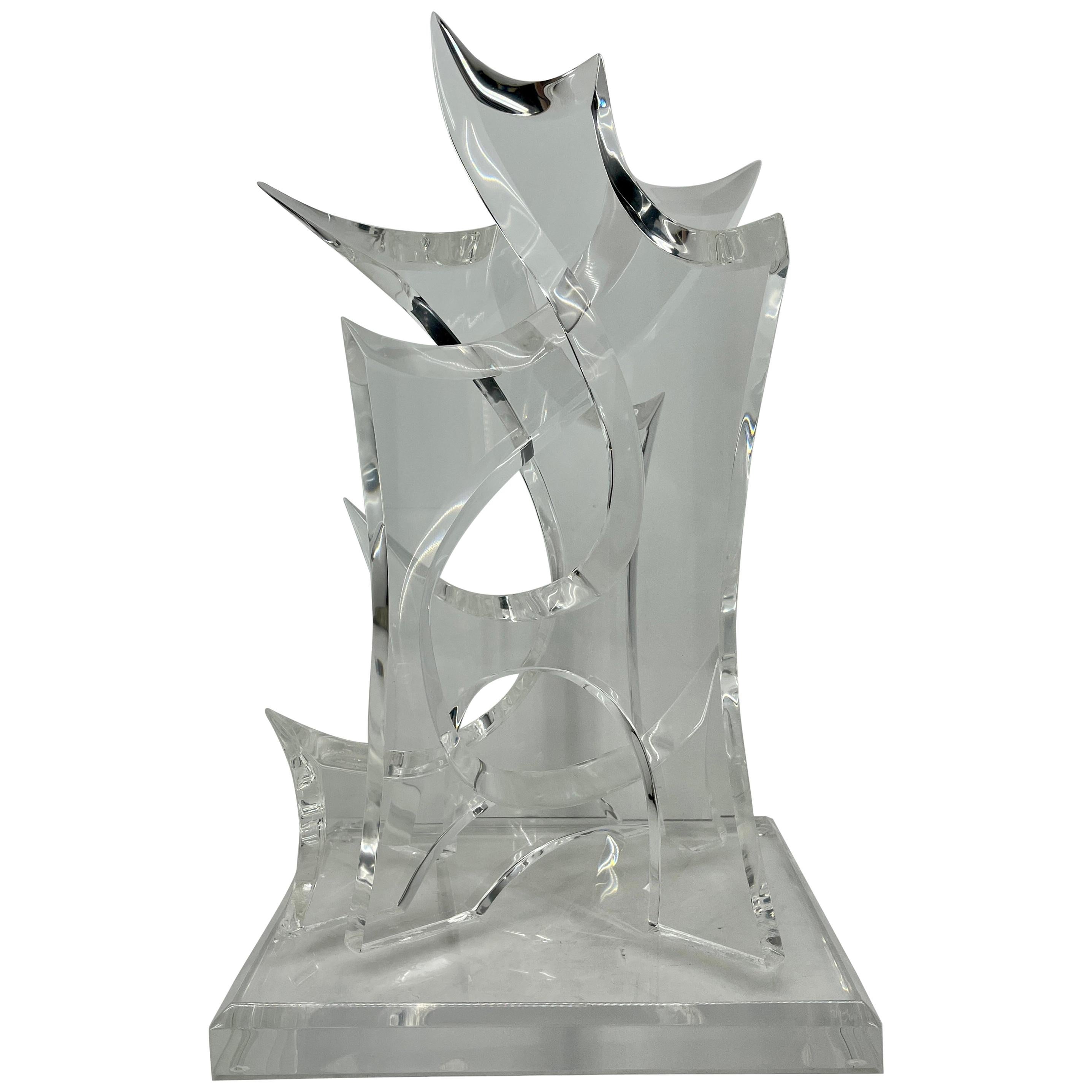 Pair of Signed Large Square Vasa Laminated Lucite Cube Sculptures at ...