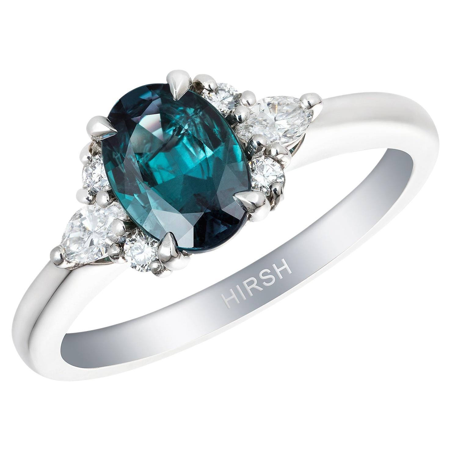 Alexandrite Diamond Gold Filigree Ring at 1stDibs