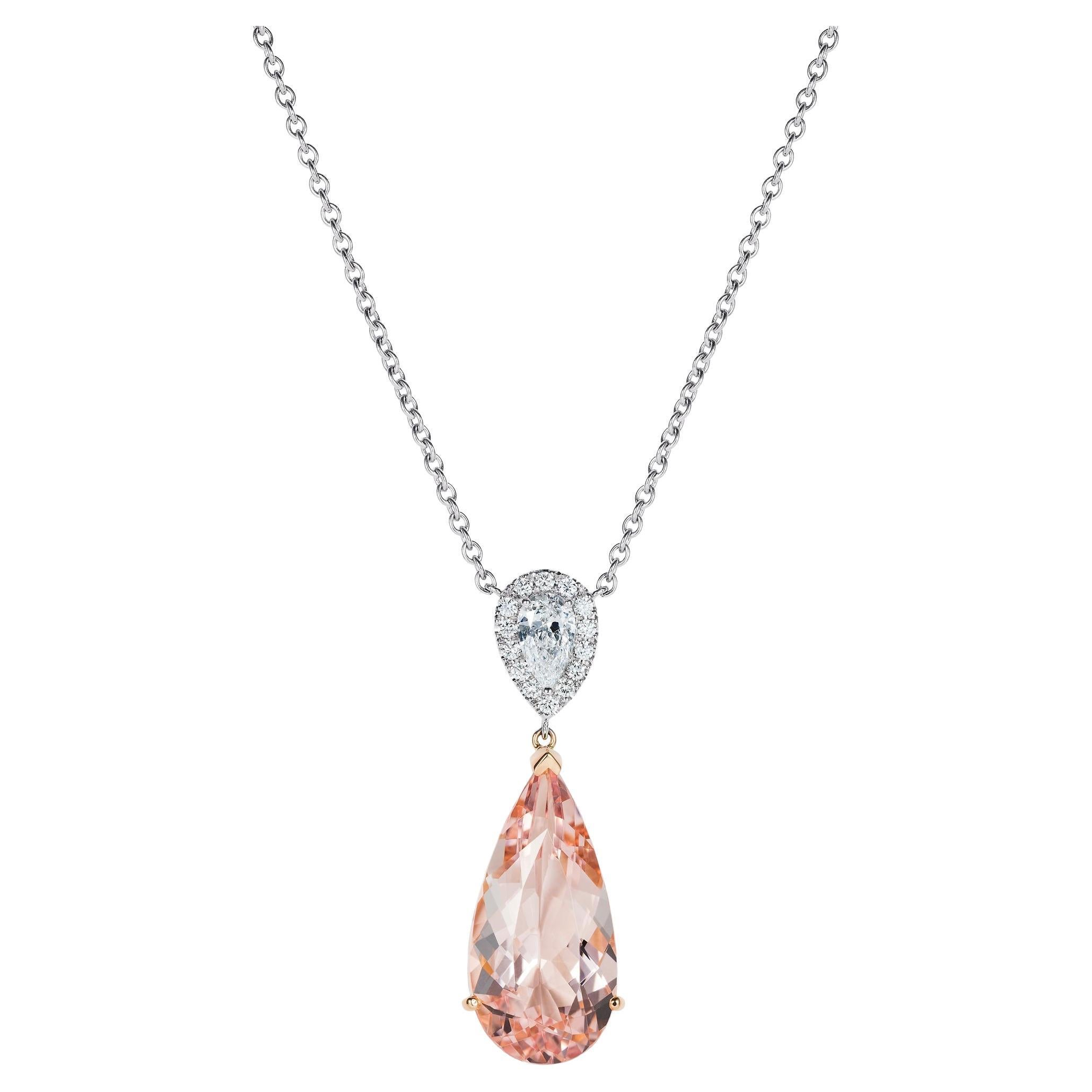 Hirsh Burlington Aquamarine and Diamond Pendant For Sale at 1stDibs